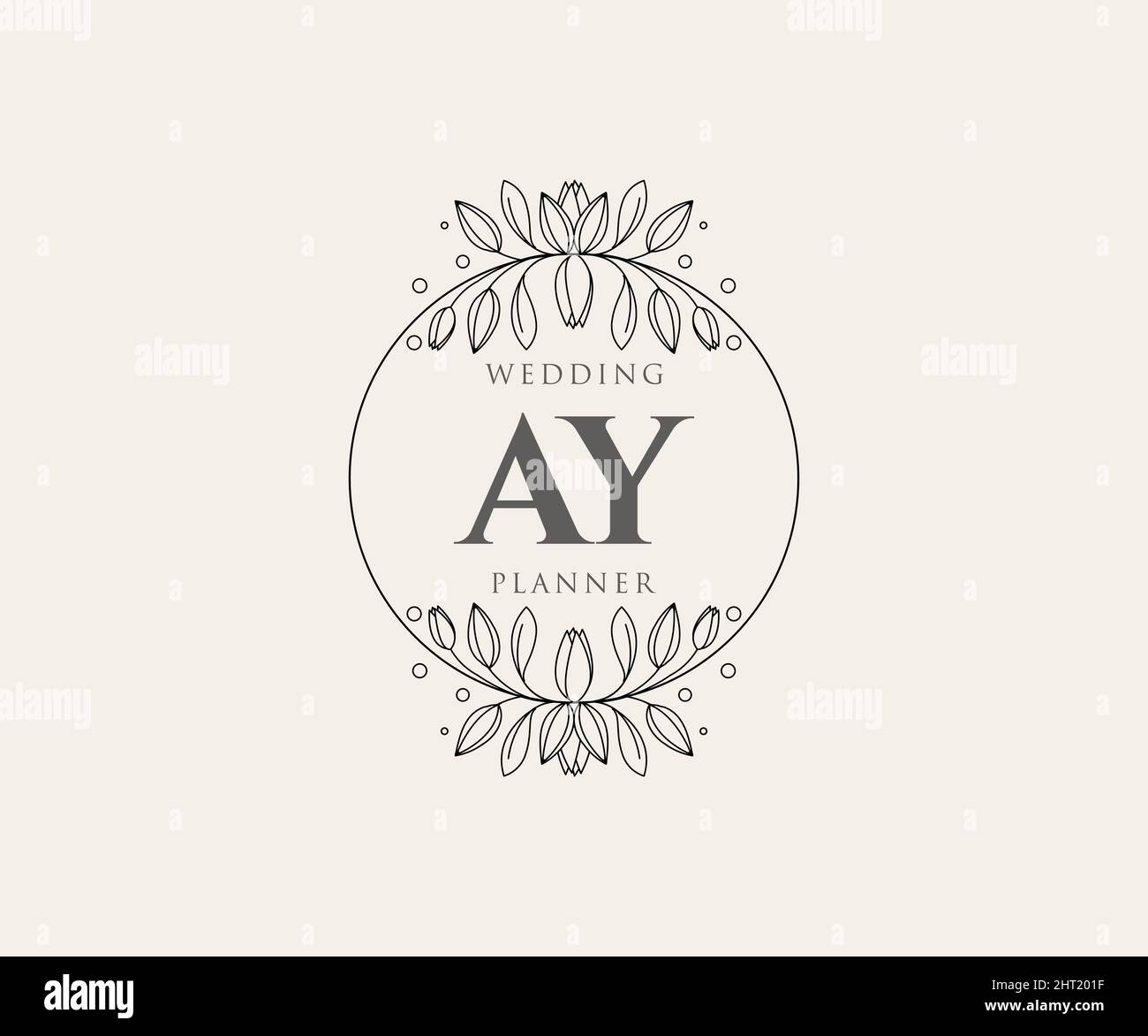AY Initials letter Wedding monogram logos collection, hand drawn modern ...