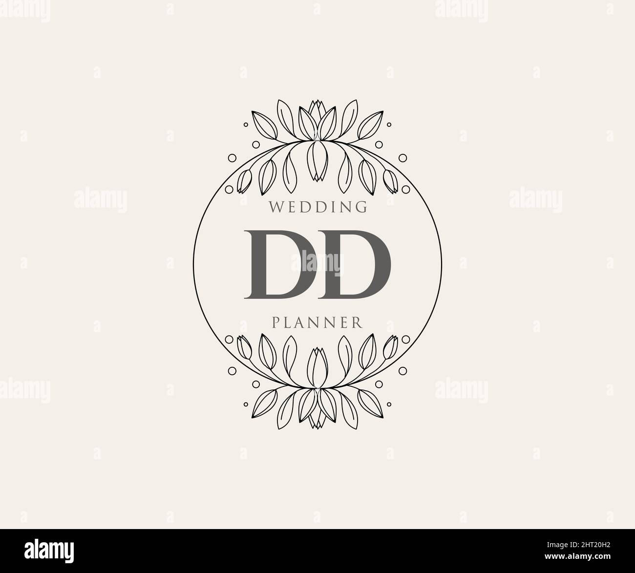 DD Initials letter Wedding monogram logos collection, hand drawn modern ...