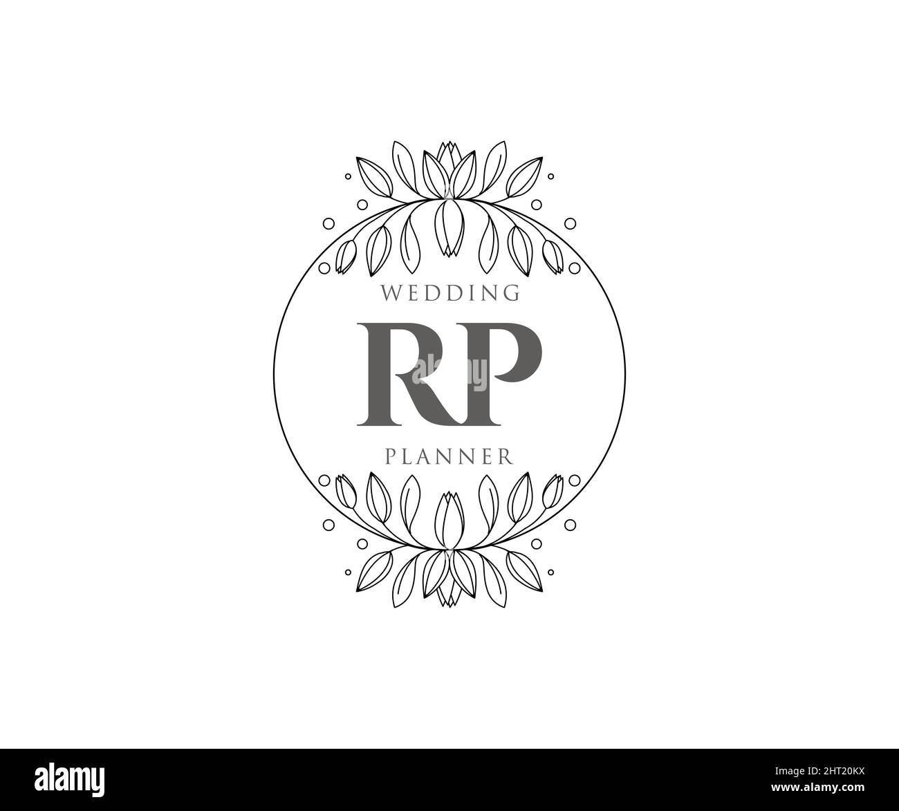 RP Initials letter Wedding monogram logos collection, hand drawn modern ...