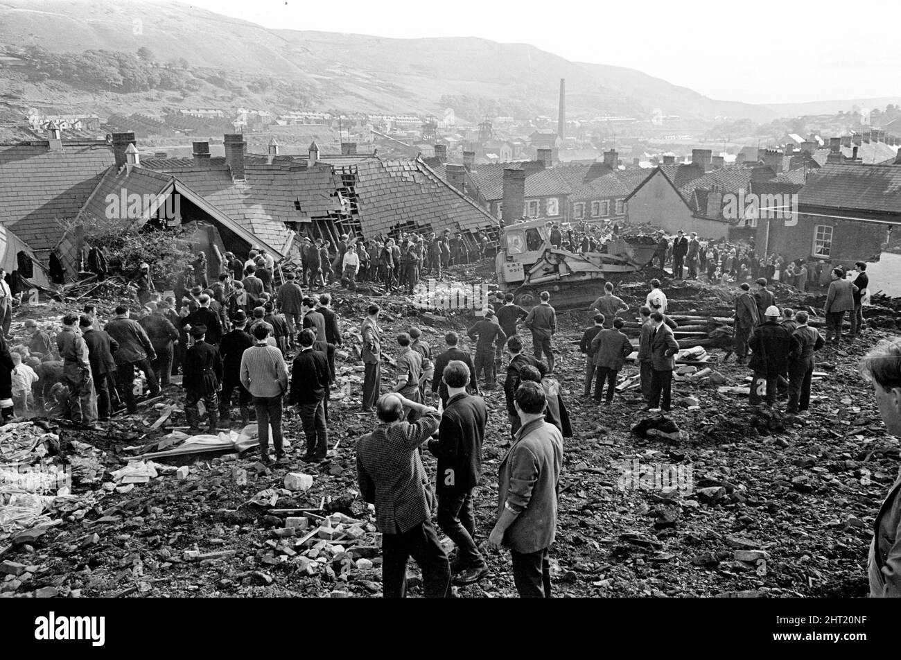 Aberfan, South Wales, circa 21st October 1966 Picture shows the mud and ...