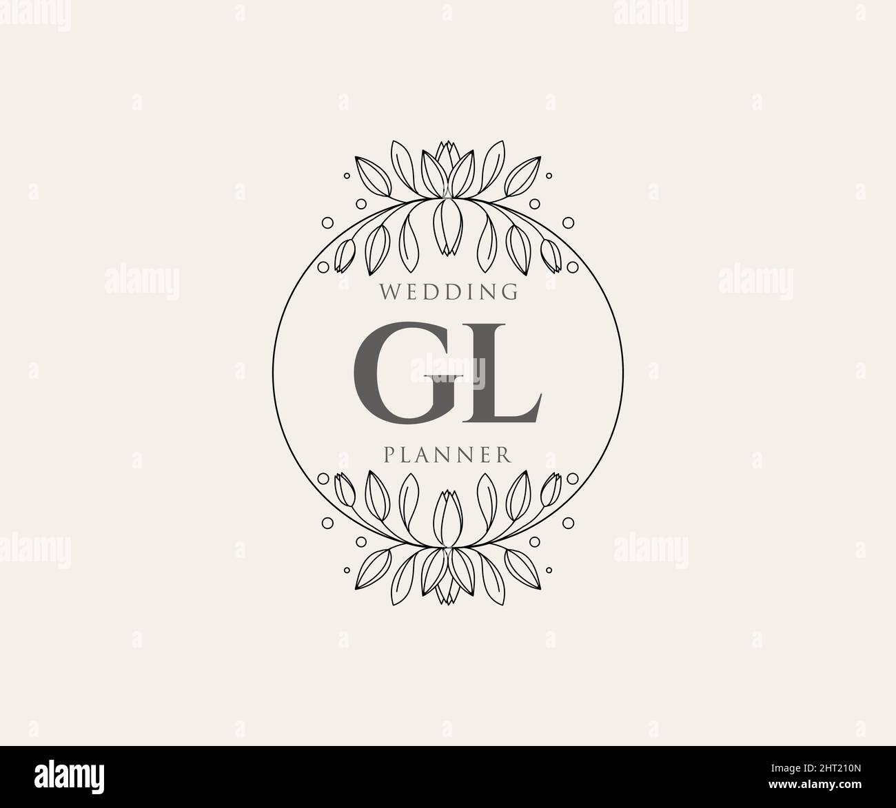 GL Initials letter Wedding monogram logos collection, hand drawn modern ...