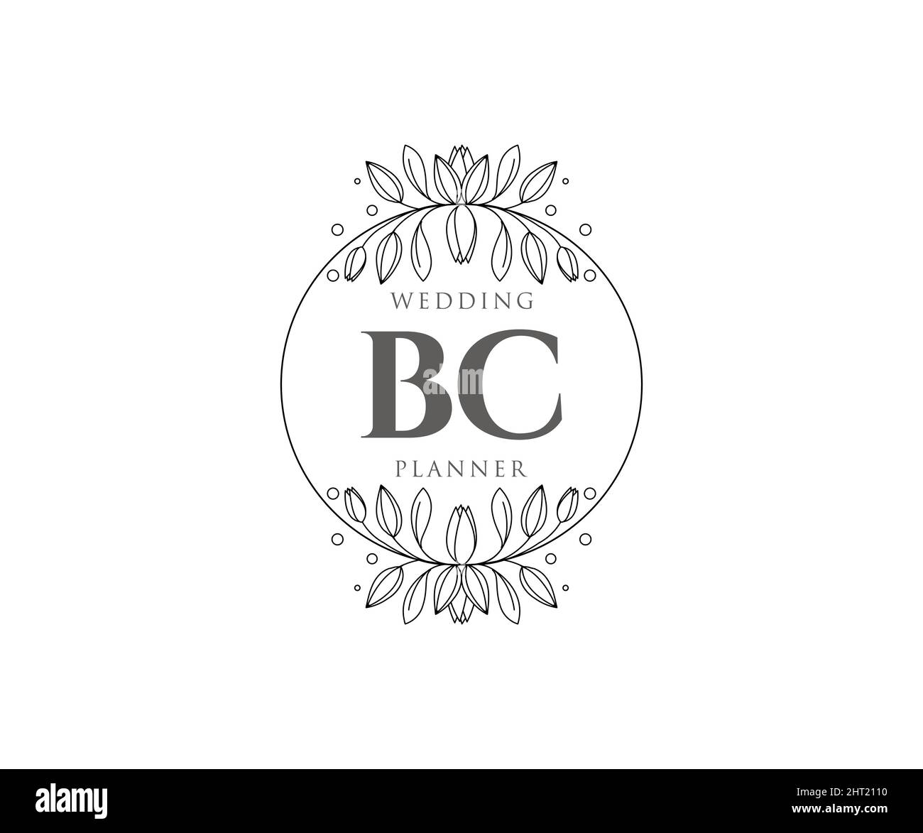 BC Initials letter Wedding monogram logos collection, hand drawn modern ...