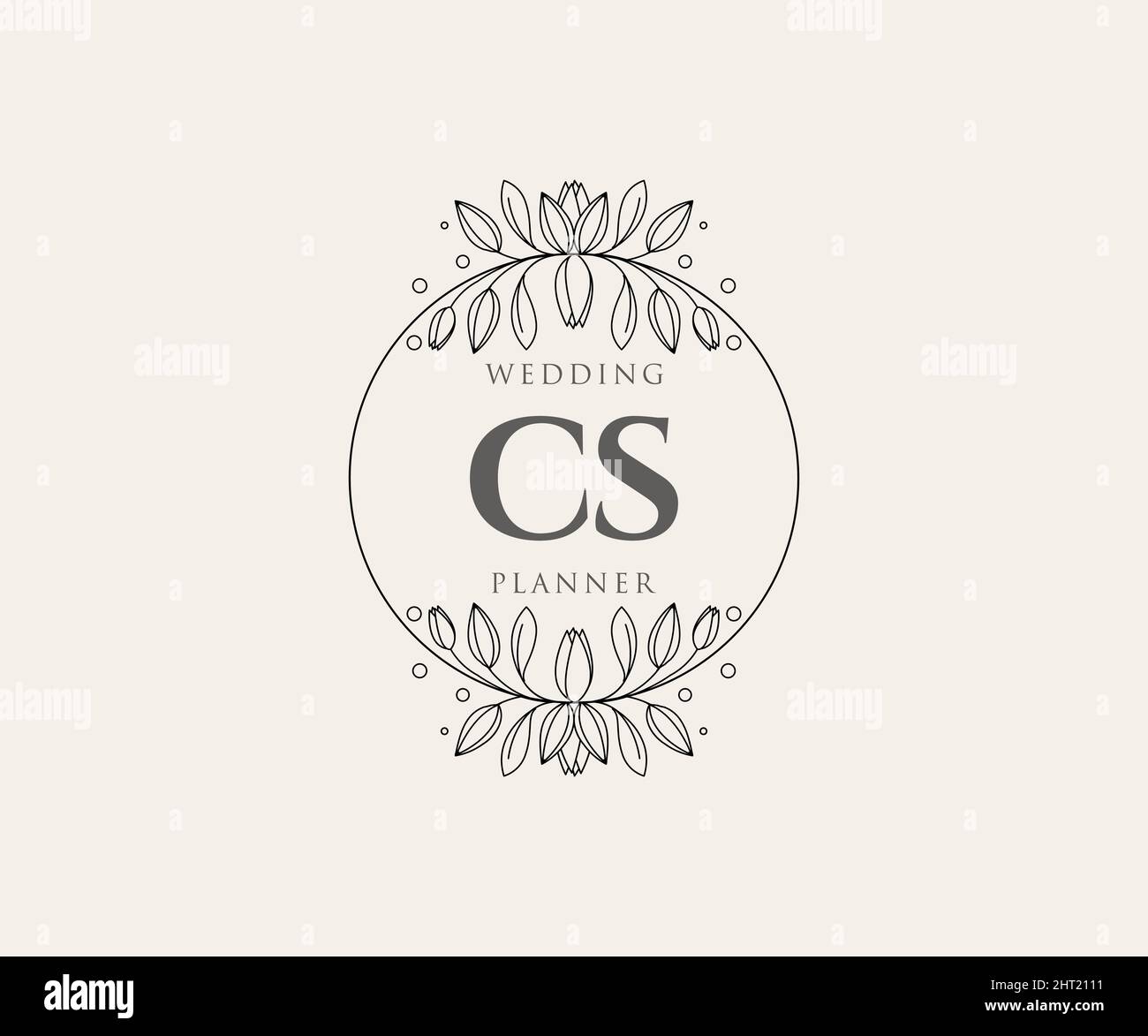 CS Initials letter Wedding monogram logos collection, hand drawn modern ...