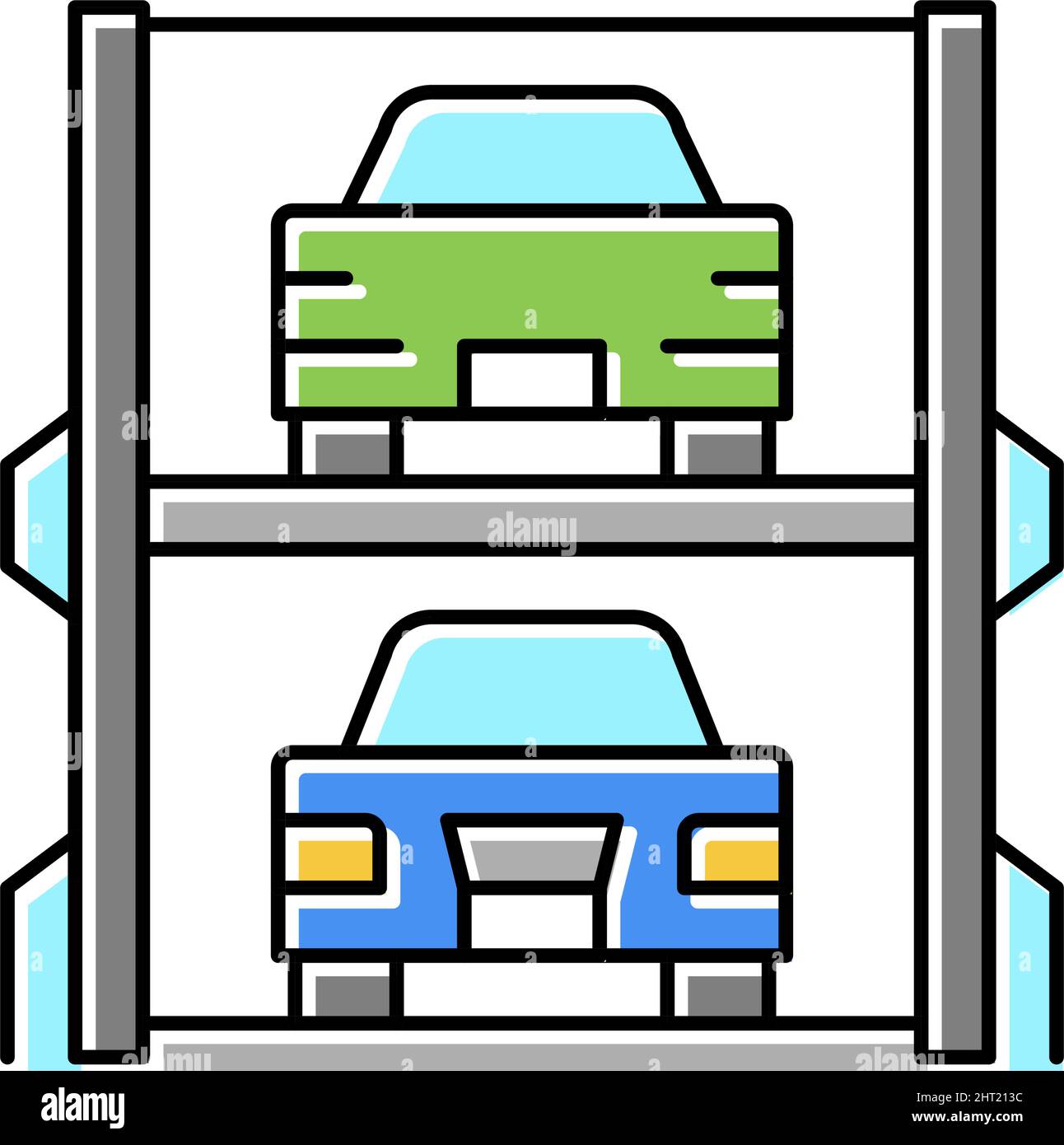 modern multilevel parking color icon vector illustration Stock Vector ...