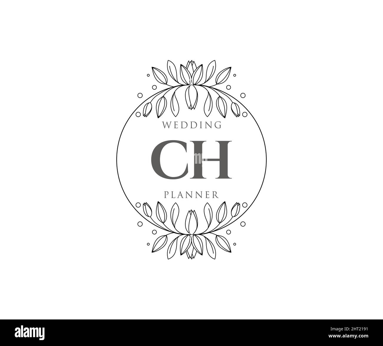 CH Initials letter Wedding monogram logos collection, hand drawn modern ...