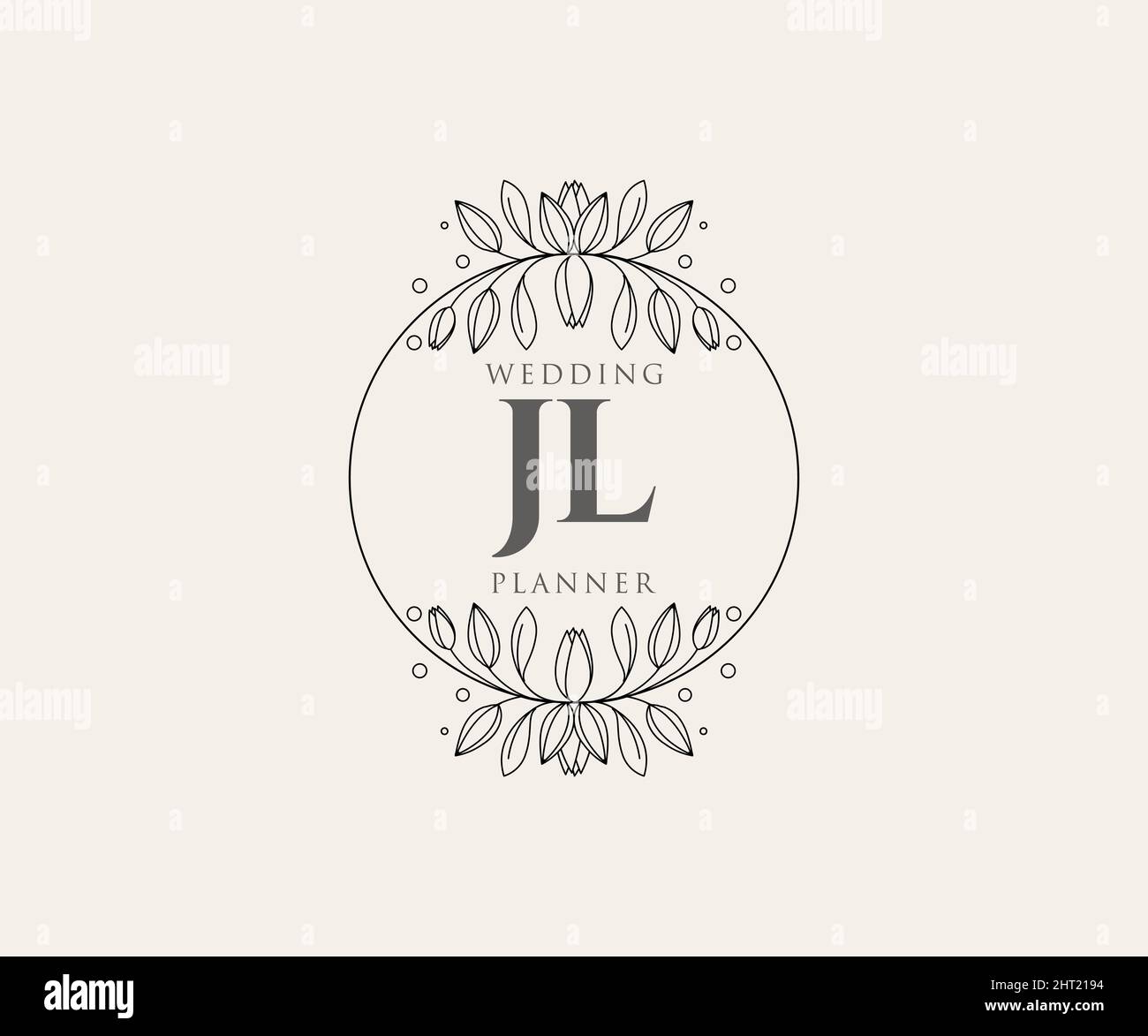 JL Initials letter Wedding monogram logos collection, hand drawn modern ...