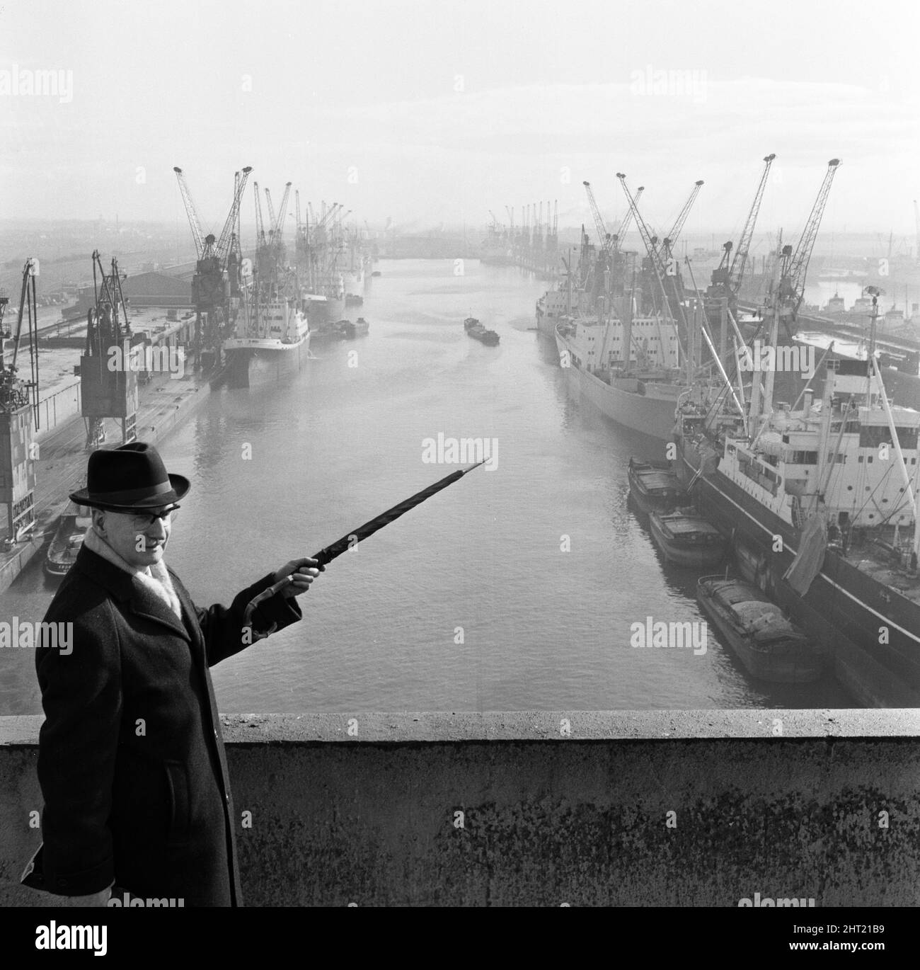 Mr Norman Packer, worker at the Dock office, at King George Dock in ...