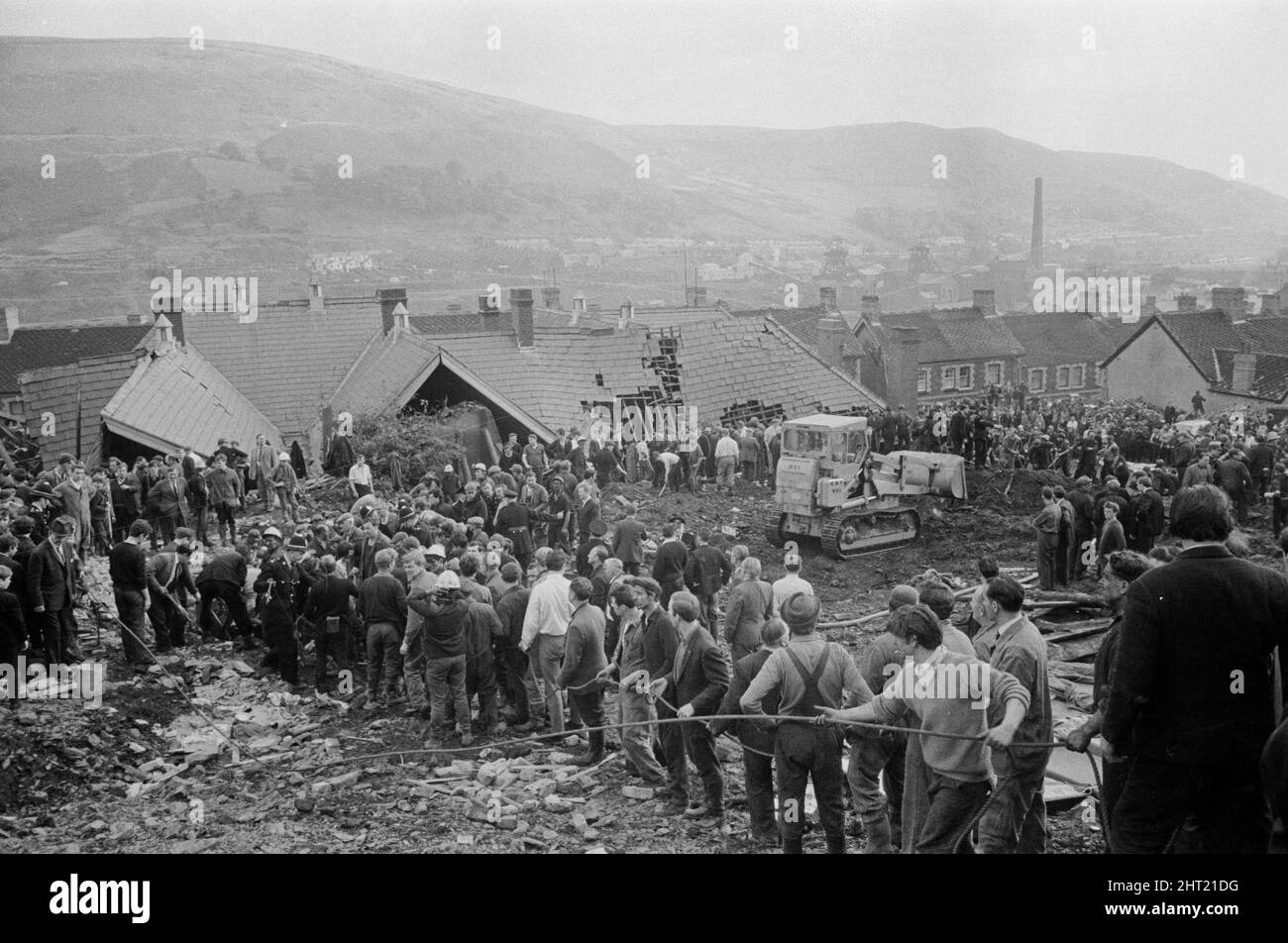 Aberfan, South Wales, circa 21st October 1966 Picture shows the mud and ...