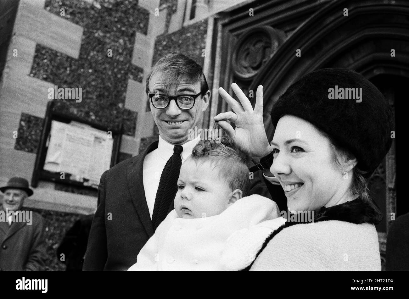 Maxwell, the son of Roy Hudd and his wife Ann, is christened at Croydon ...