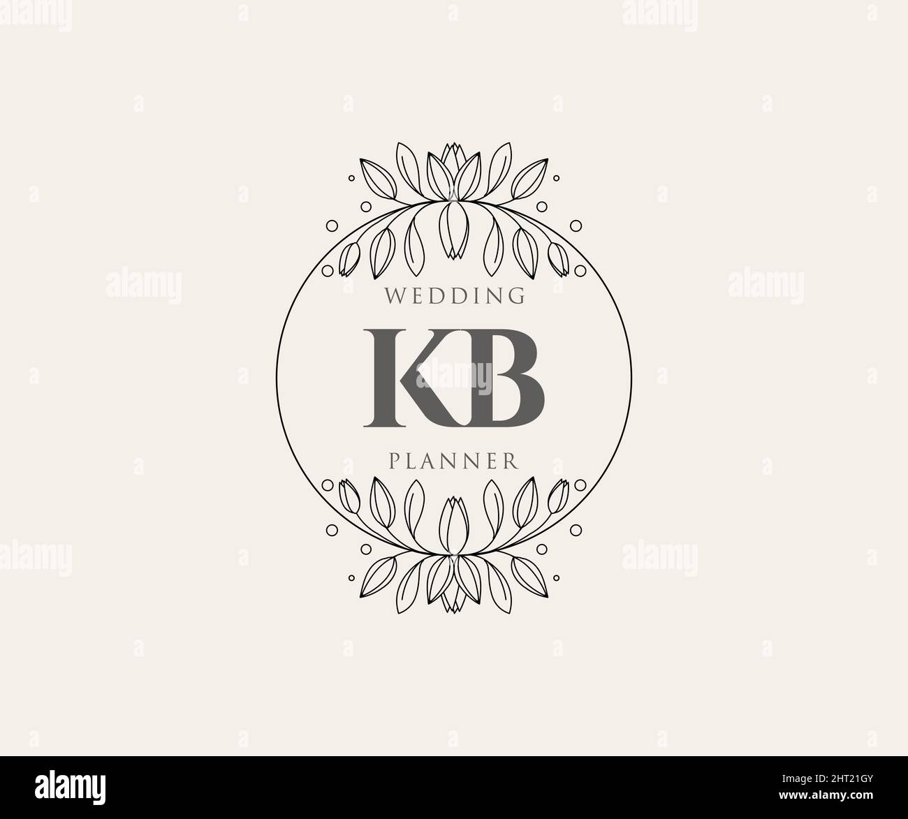 KB Initials letter Wedding monogram logos collection, hand drawn modern ...