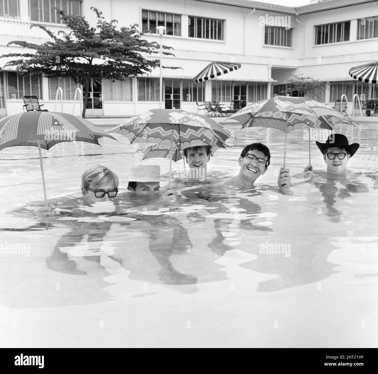 Manchester pop group Freddie and the Dreamers pictured in Singapore ...