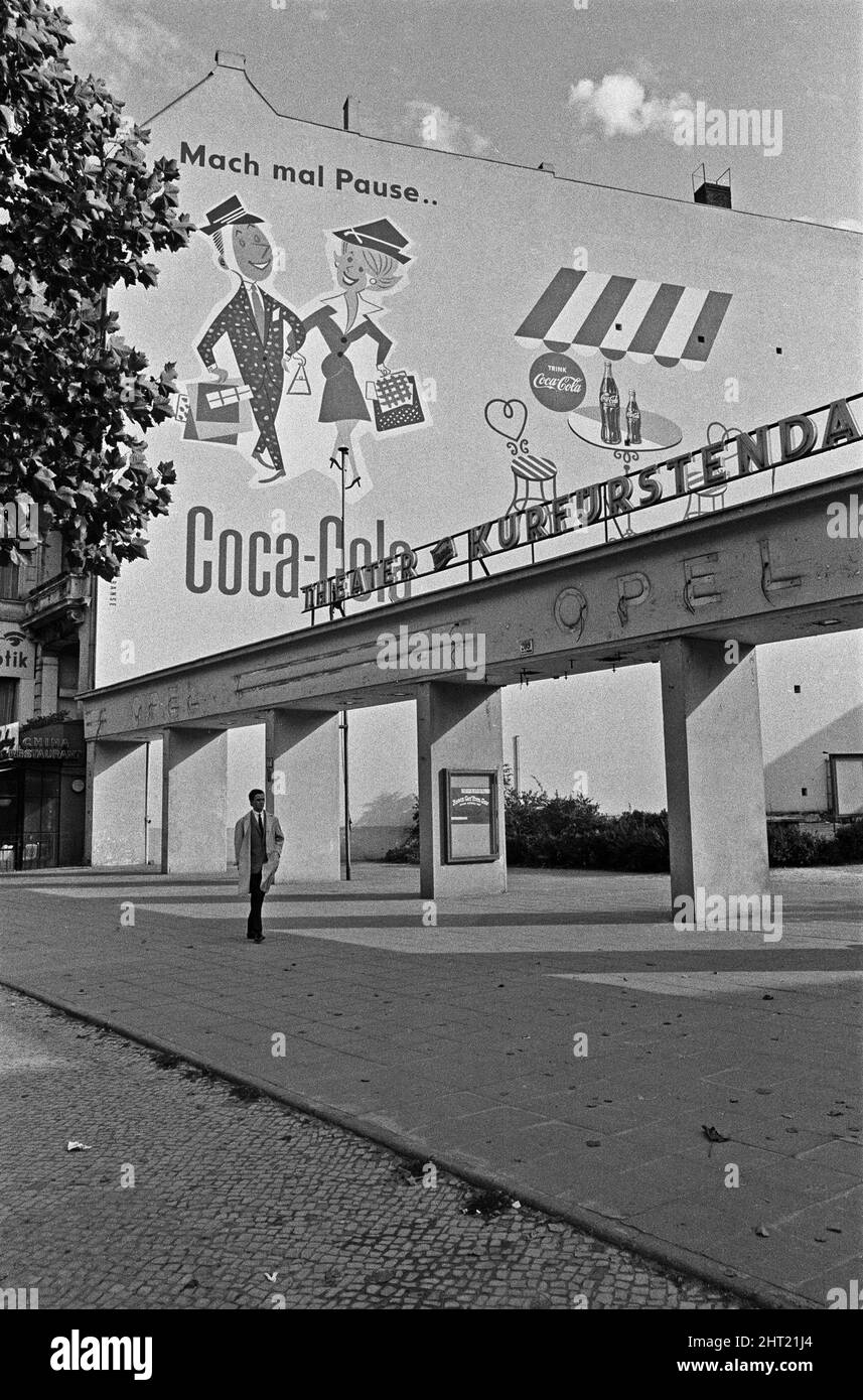 A Coca Cola advertising hoarding at the entrance to the Kurfurstendamm ...