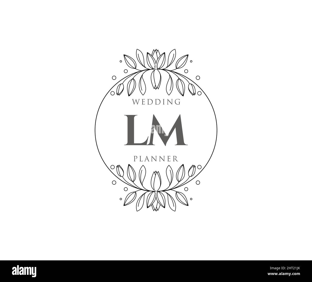 LM Initials letter Wedding monogram logos collection, hand drawn modern ...
