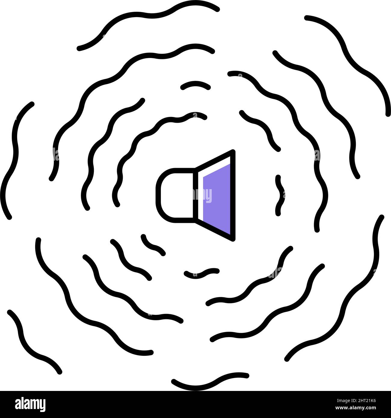 music wave color icon vector illustration Stock Vector Image & Art - Alamy