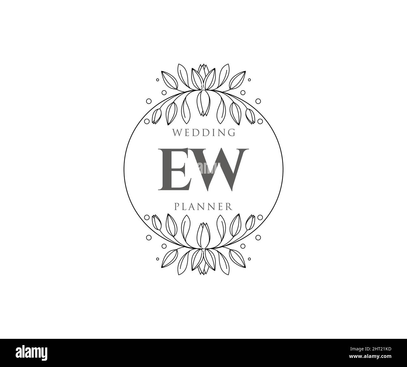 EW Initials letter Wedding monogram logos collection, hand drawn modern ...