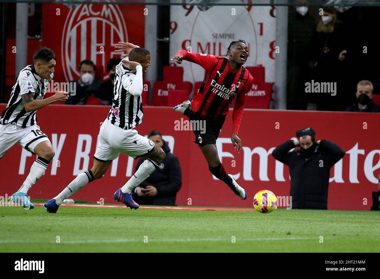 Rafael Leao of AC Milan in action during the 2021/22 Serie A football ...