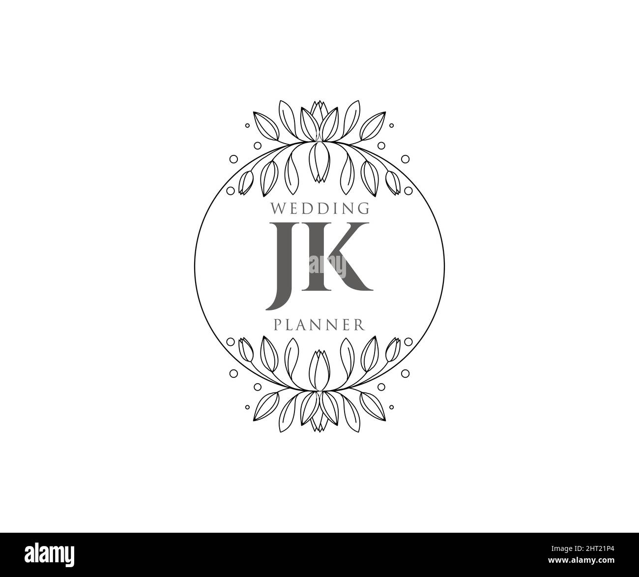 JK Initials letter Wedding monogram logos collection, hand drawn modern ...