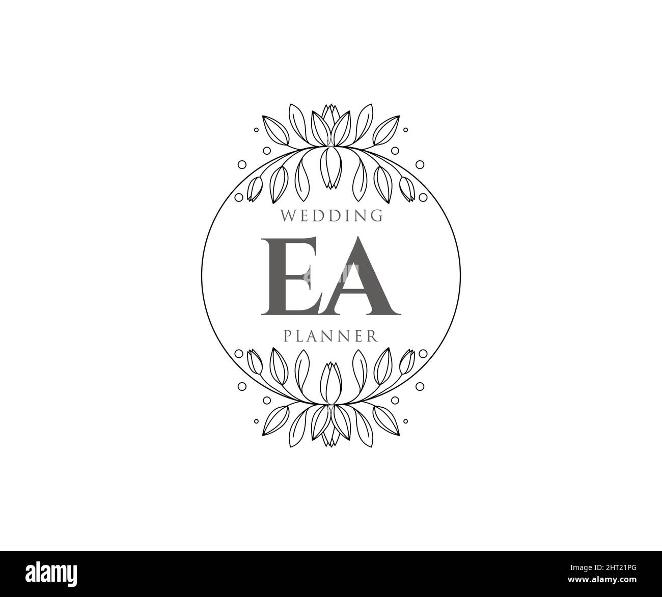EA Initials letter Wedding monogram logos collection, hand drawn modern ...