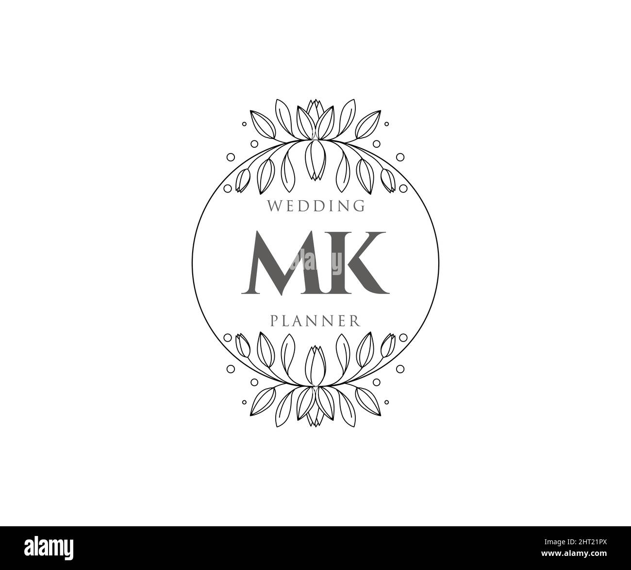 MK Initials letter Wedding monogram logos collection, hand drawn modern ...