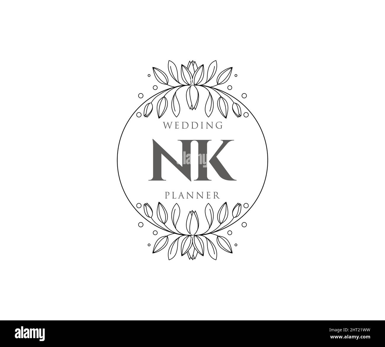 NK Initials letter Wedding monogram logos collection, hand drawn modern ...