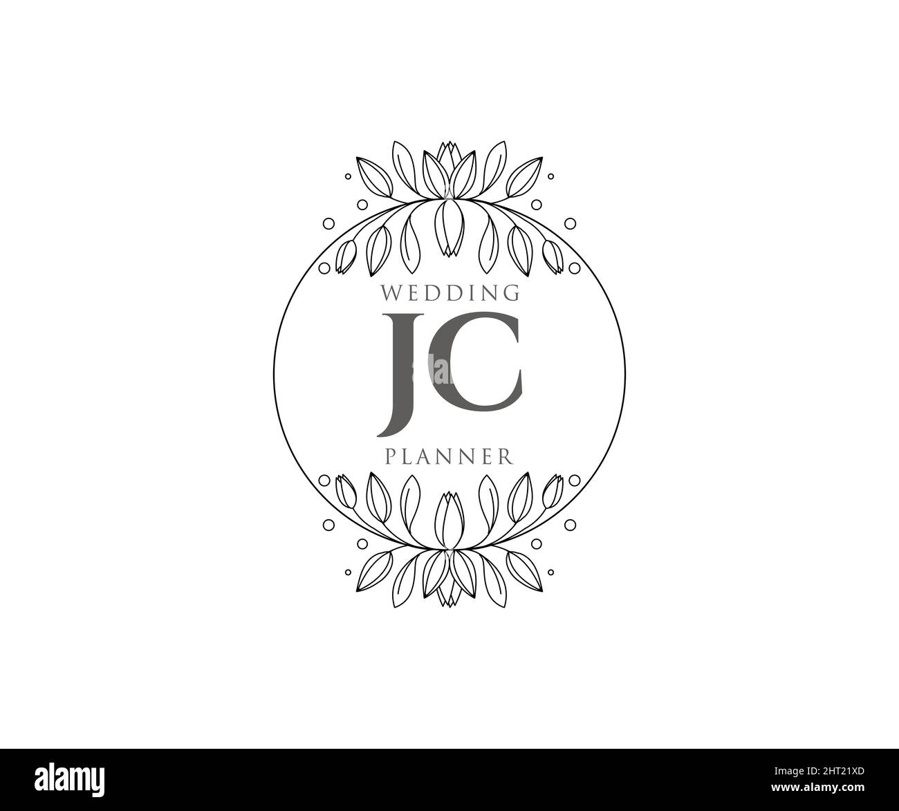JC Initials letter Wedding monogram logos collection, hand drawn modern ...