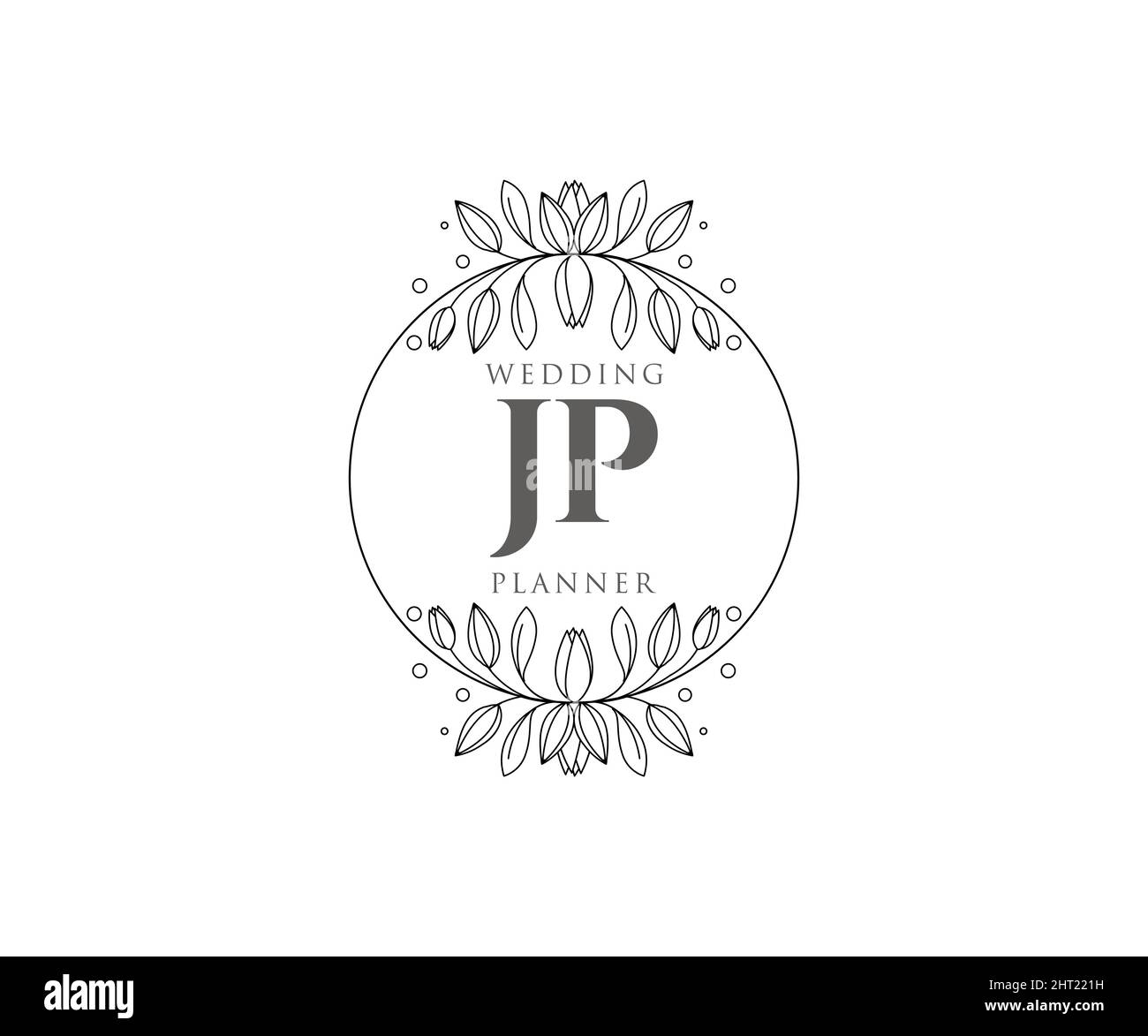 JP Initials letter Wedding monogram logos collection, hand drawn modern ...
