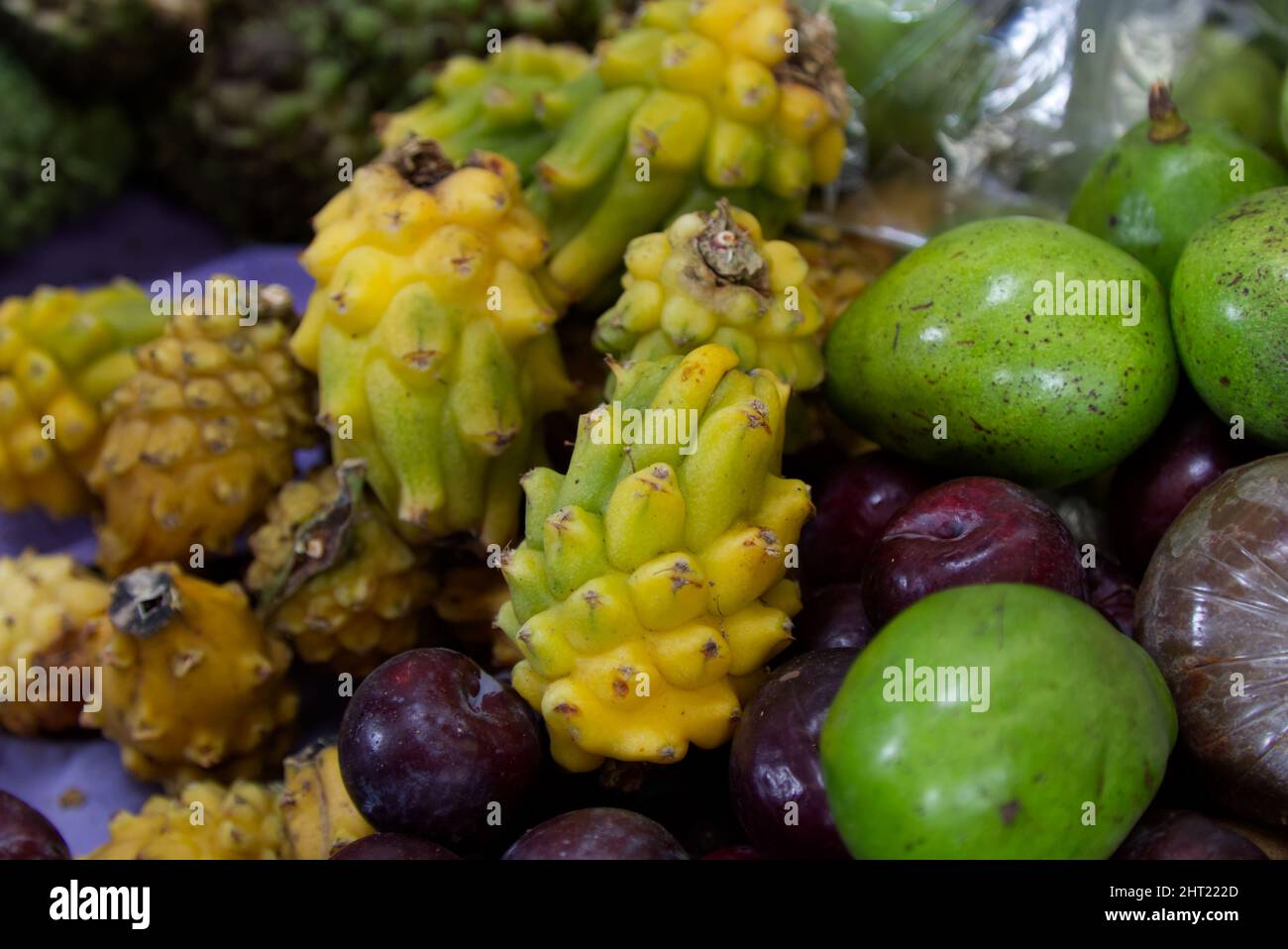 Colorful fruit at the market in Silvia, Colombia Stock Photo - Alamy
