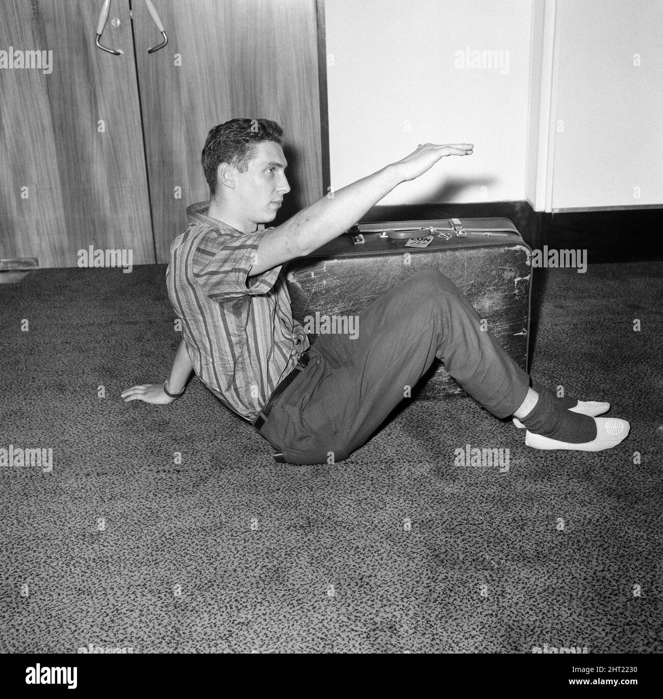 Stiff and limping, home-sick Welshman Brian Robson, 19, who tried to ...