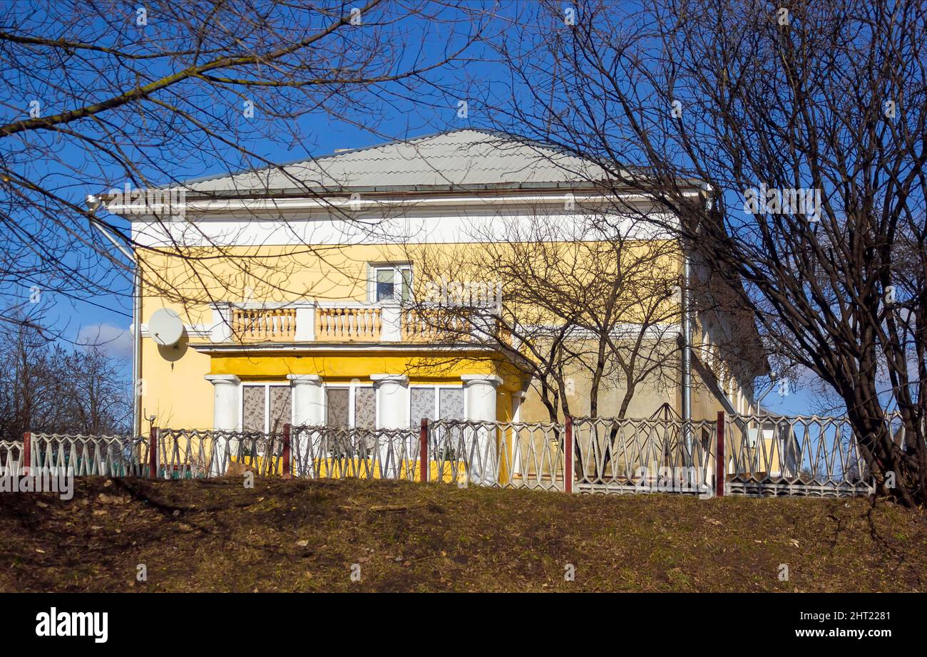 Traditional European house of the last century in Europe. Beautiful ...
