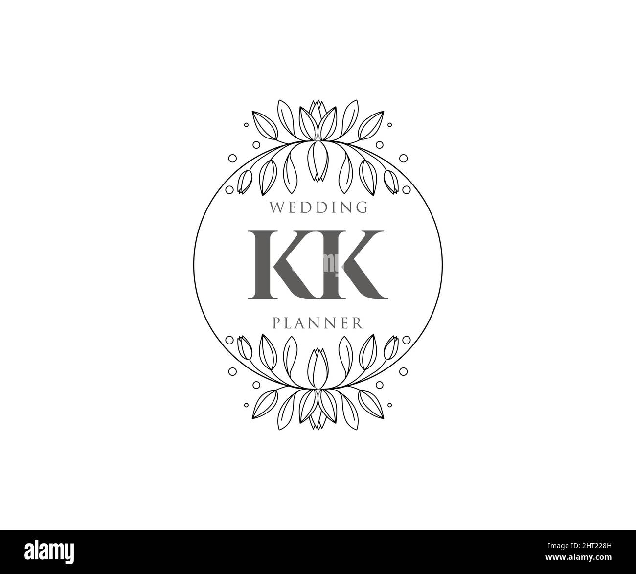 KK Initials letter Wedding monogram logos collection, hand drawn modern ...