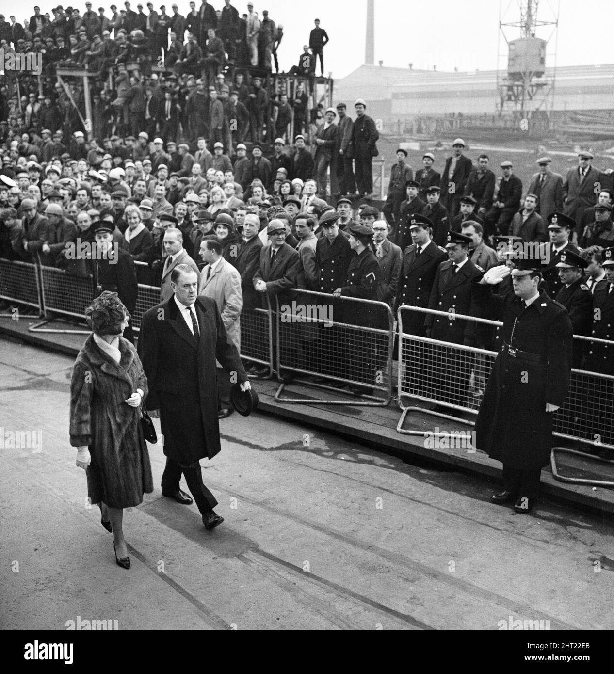Princess Alexandra launches the ship Waikato at Harland and Wolff ...
