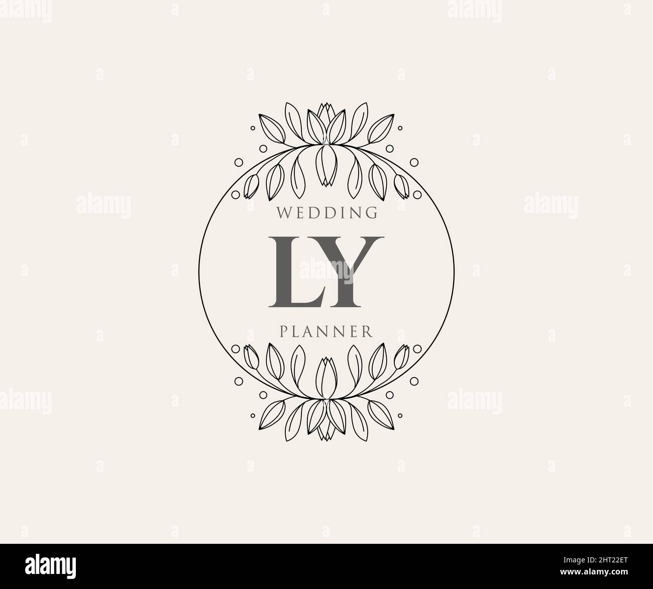 LY Initials letter Wedding monogram logos collection, hand drawn modern ...