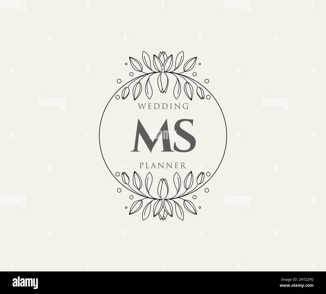 MS Initials letter Wedding monogram logos collection, hand drawn modern ...