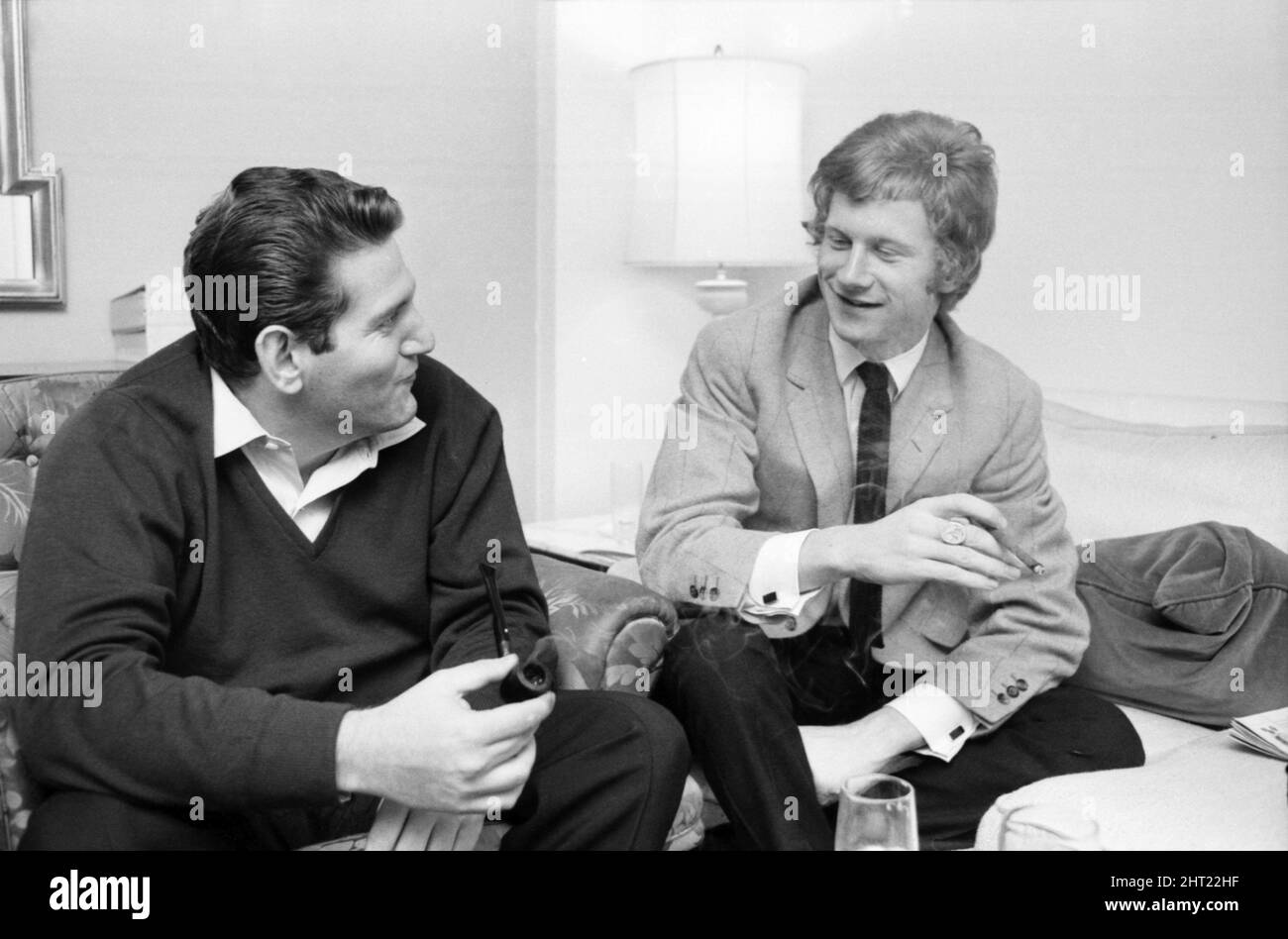 Allen Klein (left) and Andrew Loog Oldham meeting in London's Hilton ...