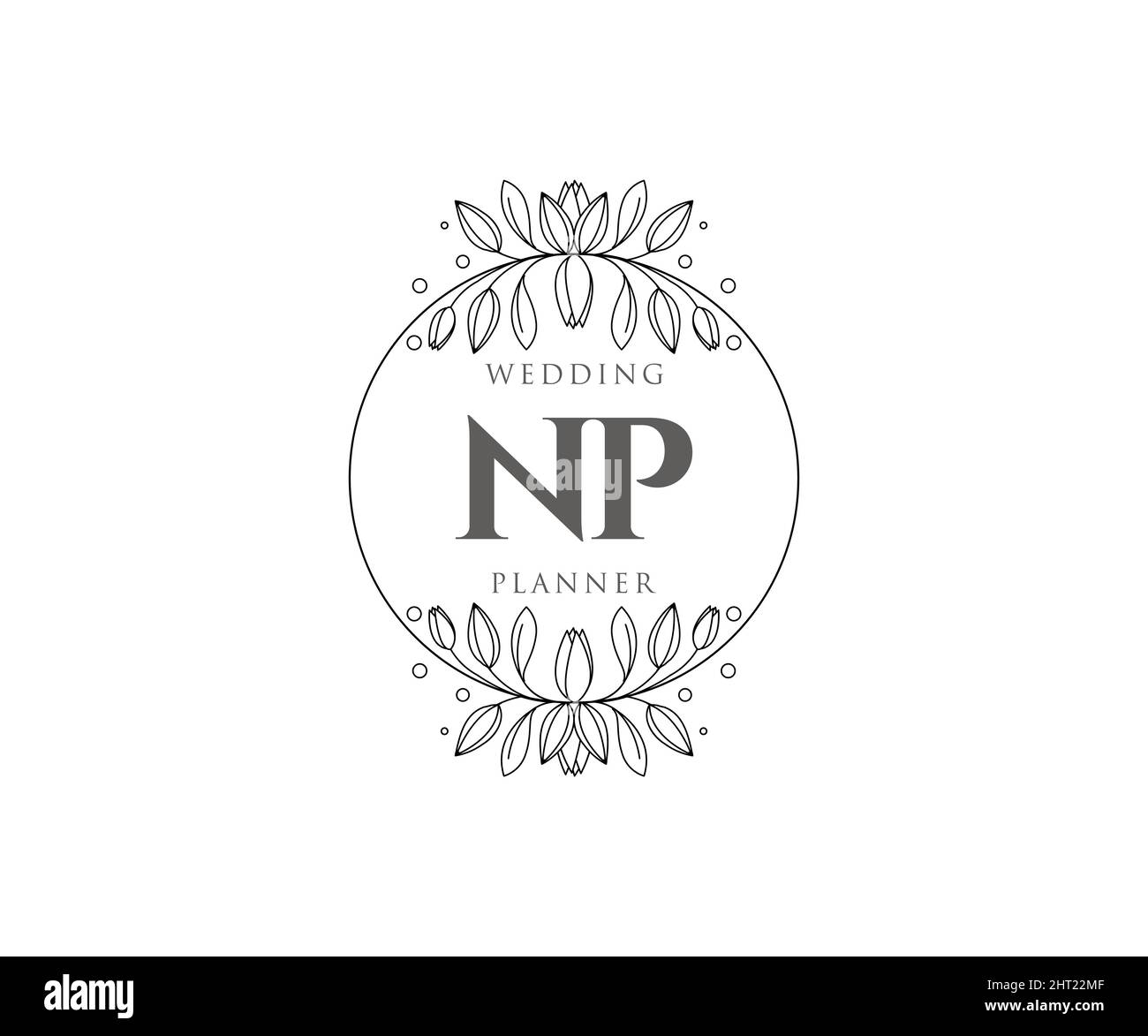 NP Initials letter Wedding monogram logos collection, hand drawn modern ...