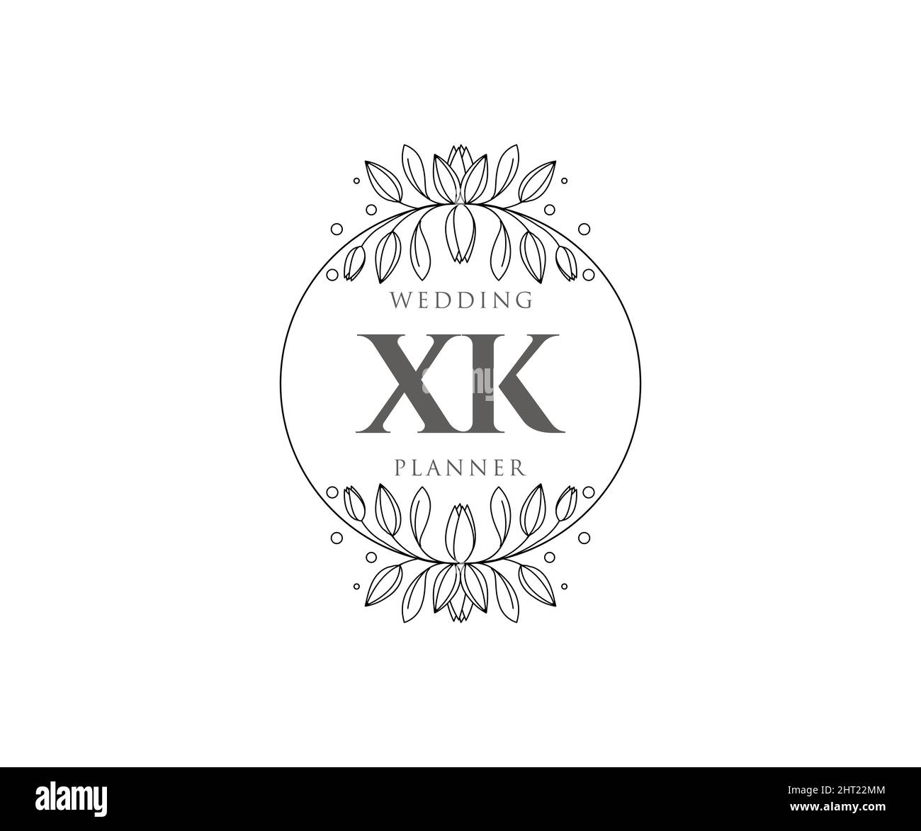 XK Initials letter Wedding monogram logos collection, hand drawn modern ...