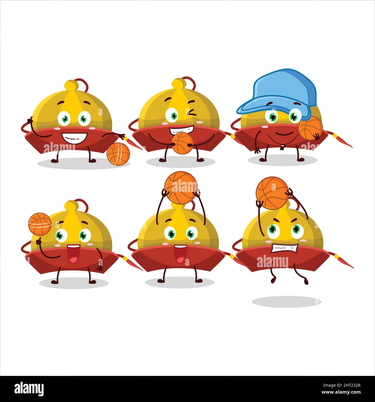 Talented yellow chinese traditional hat cartoon character as a ...