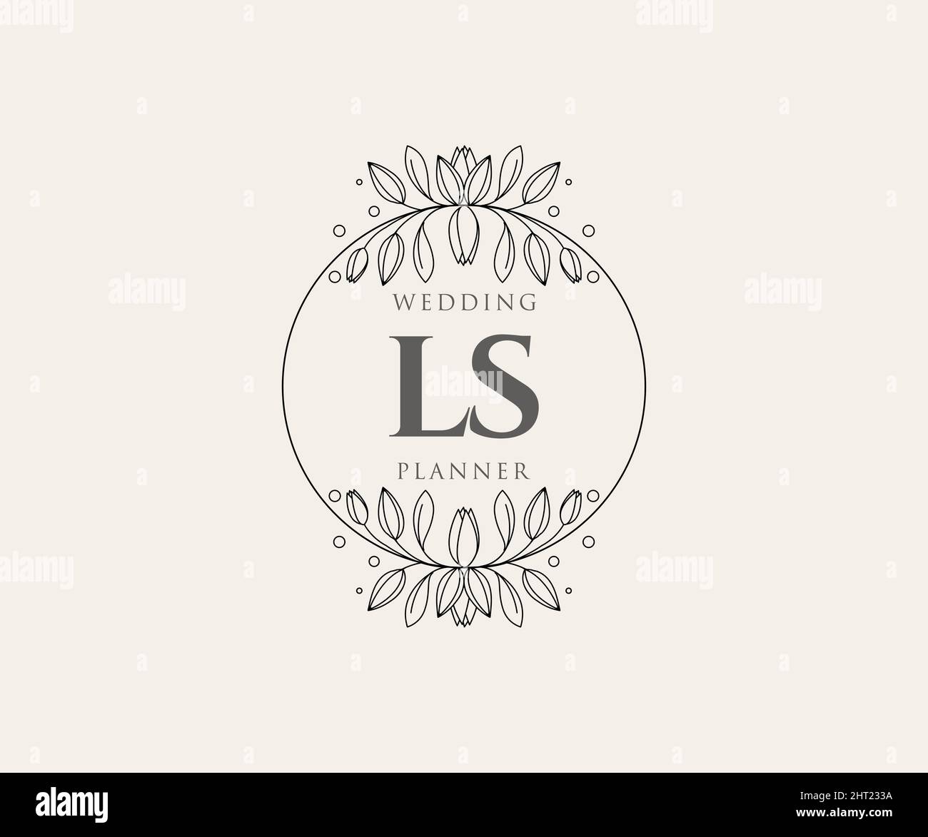 LS Initials letter Wedding monogram logos collection, hand drawn modern minimalistic and floral ...