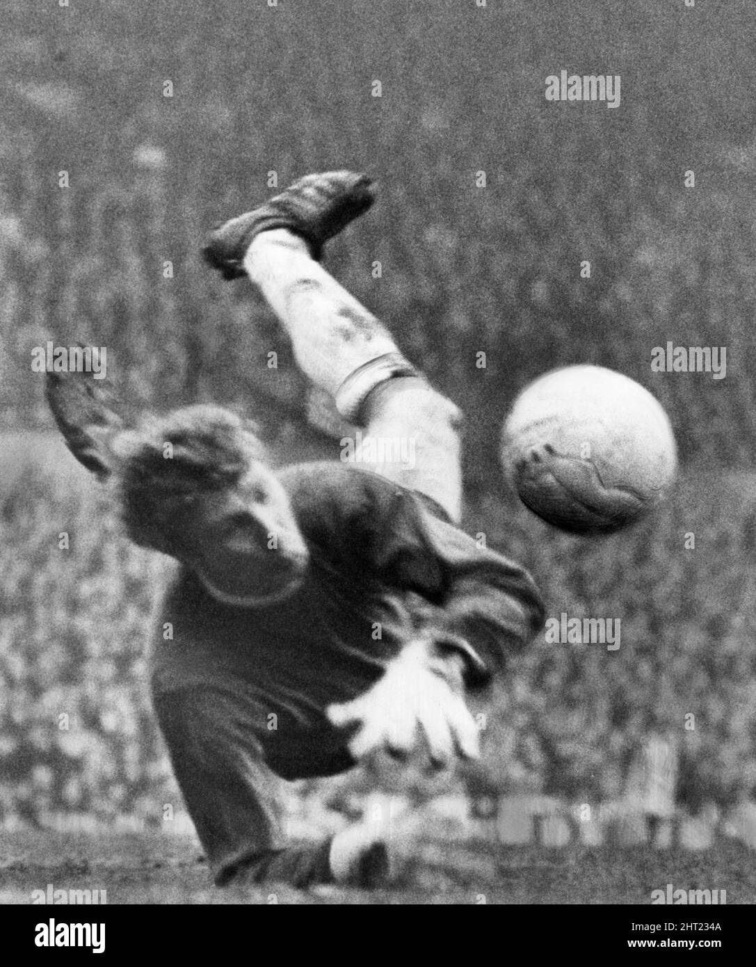Jimmy Montgomery Sunderland goalkeeper pictured in action during league ...