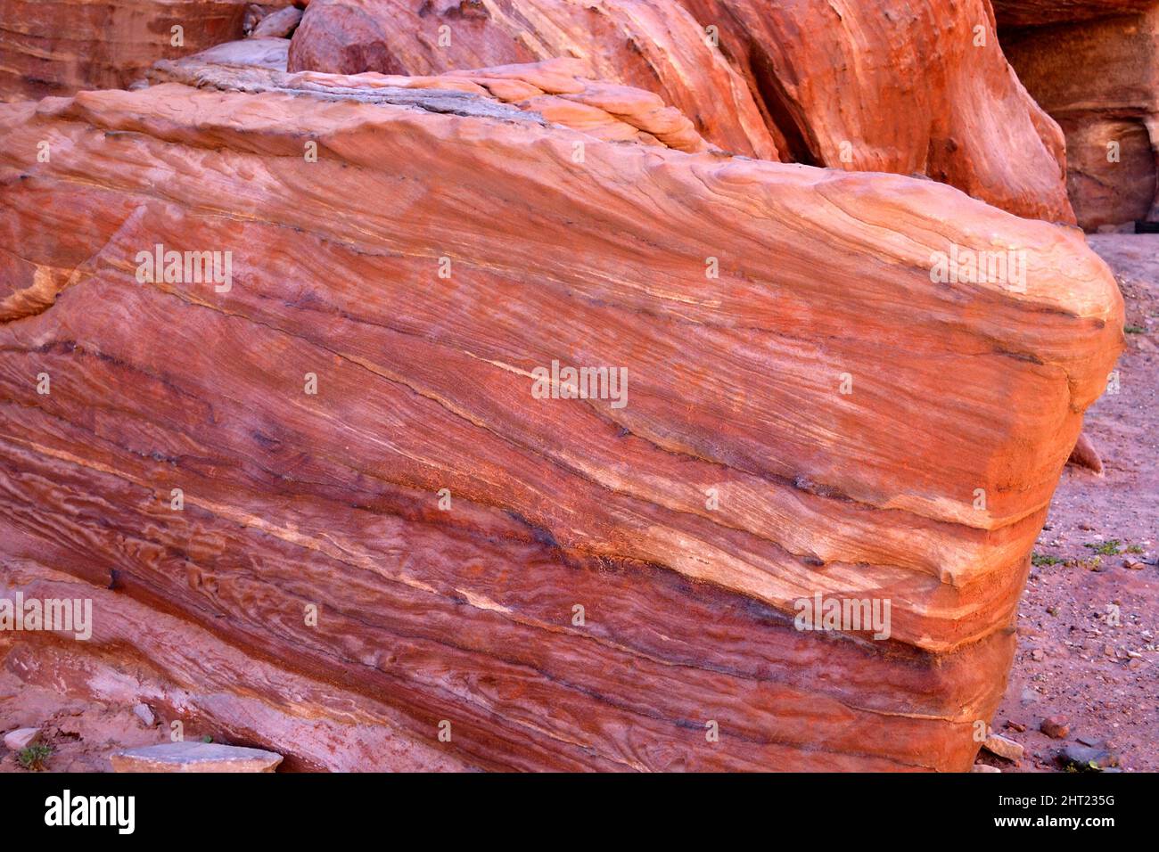 Color structure, texture of sandstone rocks of Petra, color shades of ...