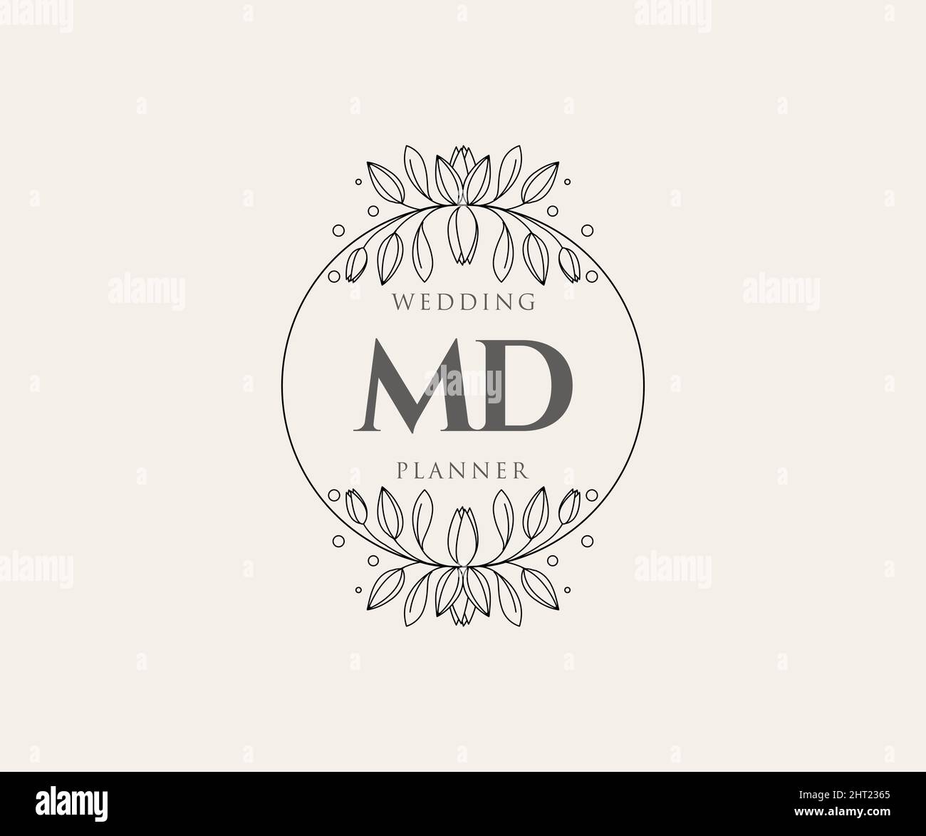 MD Initials letter Wedding monogram logos collection, hand drawn modern ...