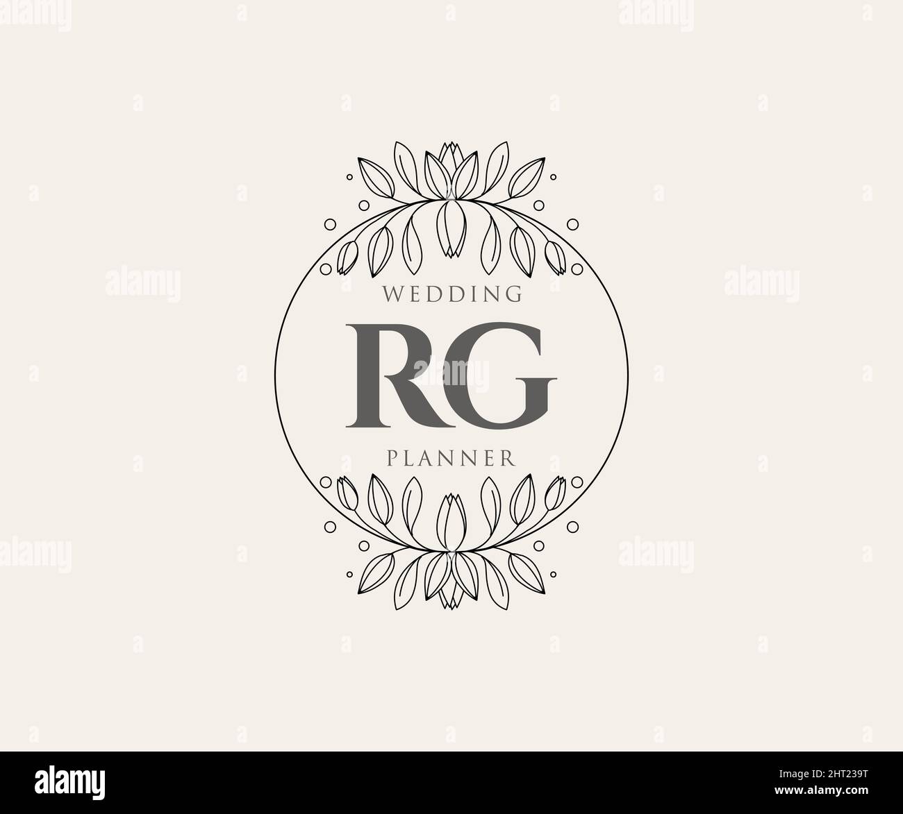 RG Initials letter Wedding monogram logos collection, hand drawn modern ...