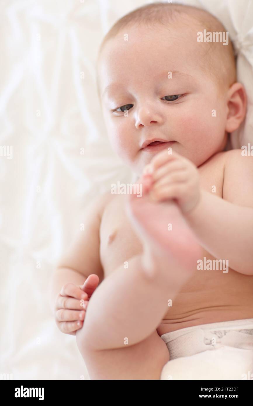 Kids touching toes hi-res stock photography and images - Alamy