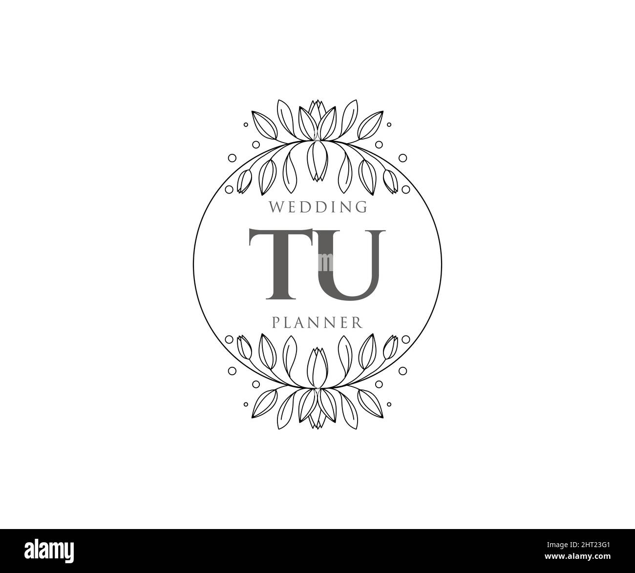 TU Initials letter Wedding monogram logos collection, hand drawn modern ...