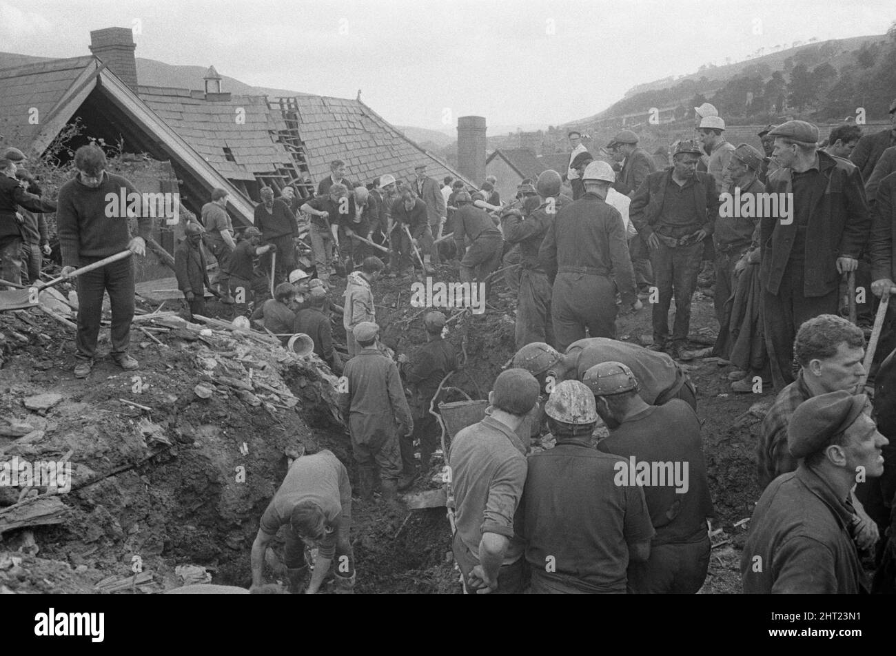 Aberfan, South Wales, circa 21st October 1966 Picture shows the mud and ...