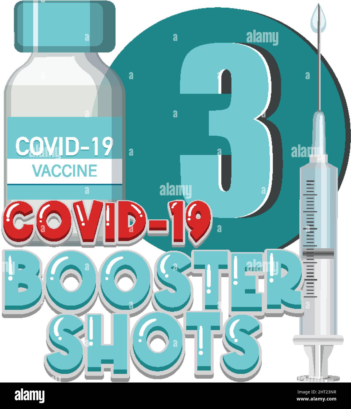 Booster shorts covid 19 vaccine logo illustration Stock Vector Image ...