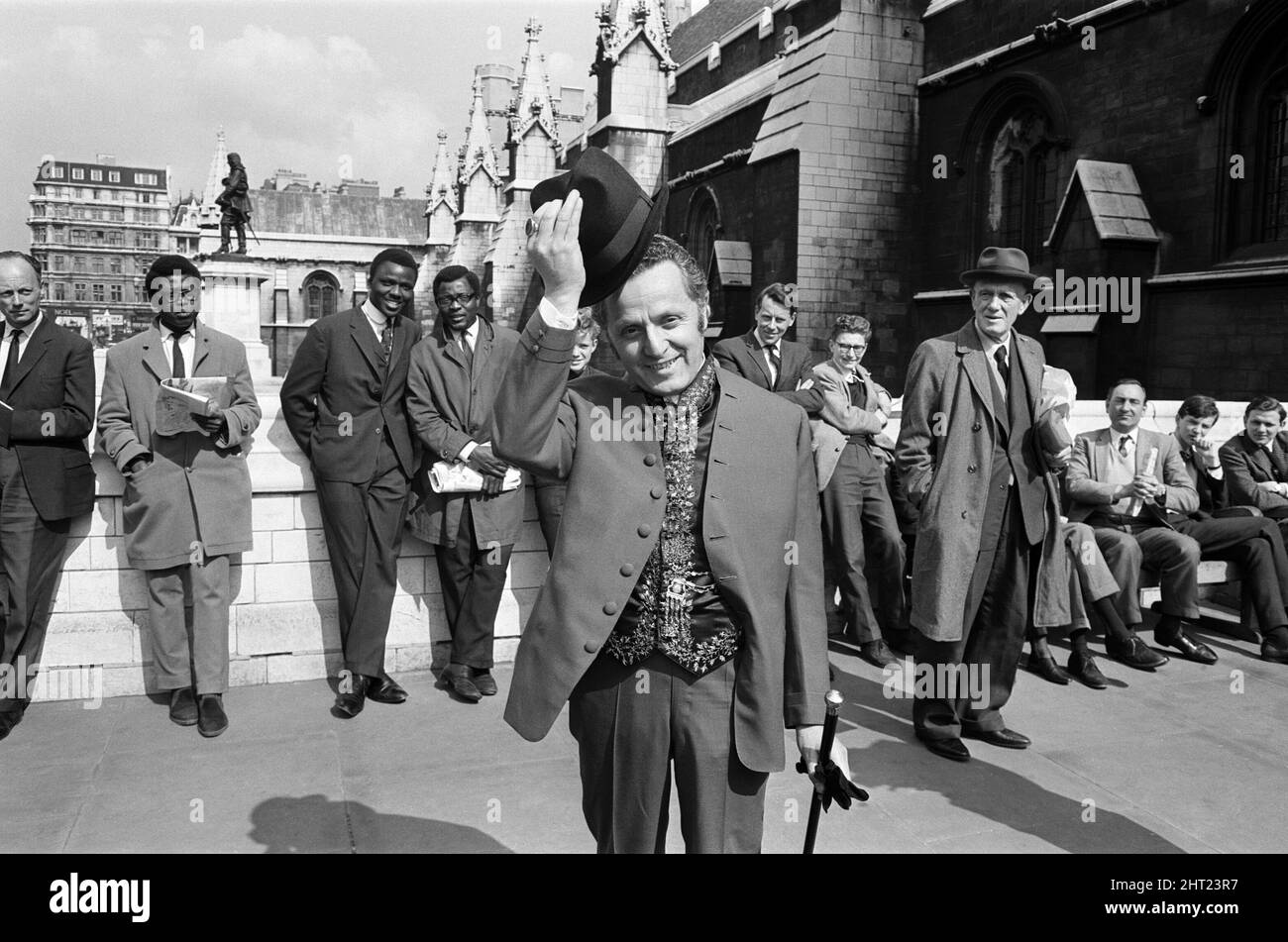 Leo Abse in London wearing an 18th century suit. 7th April 1965 Stock ...