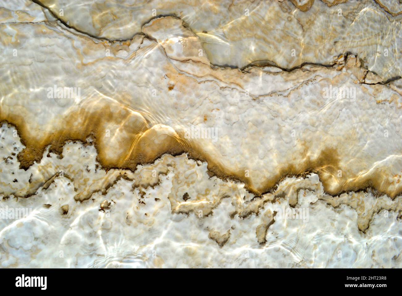 Dead Sea salt, natural mineral salt formations at the Dead Sea, salt ...