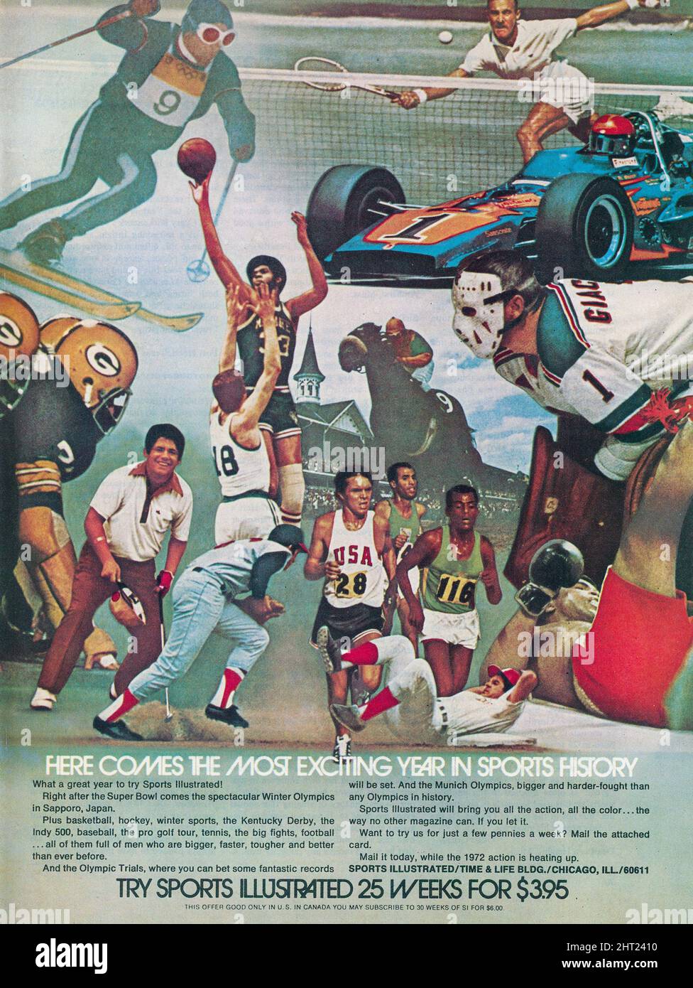 Vintage "Sports Illustrated" magazine advert, 10 January 1972 issue ...