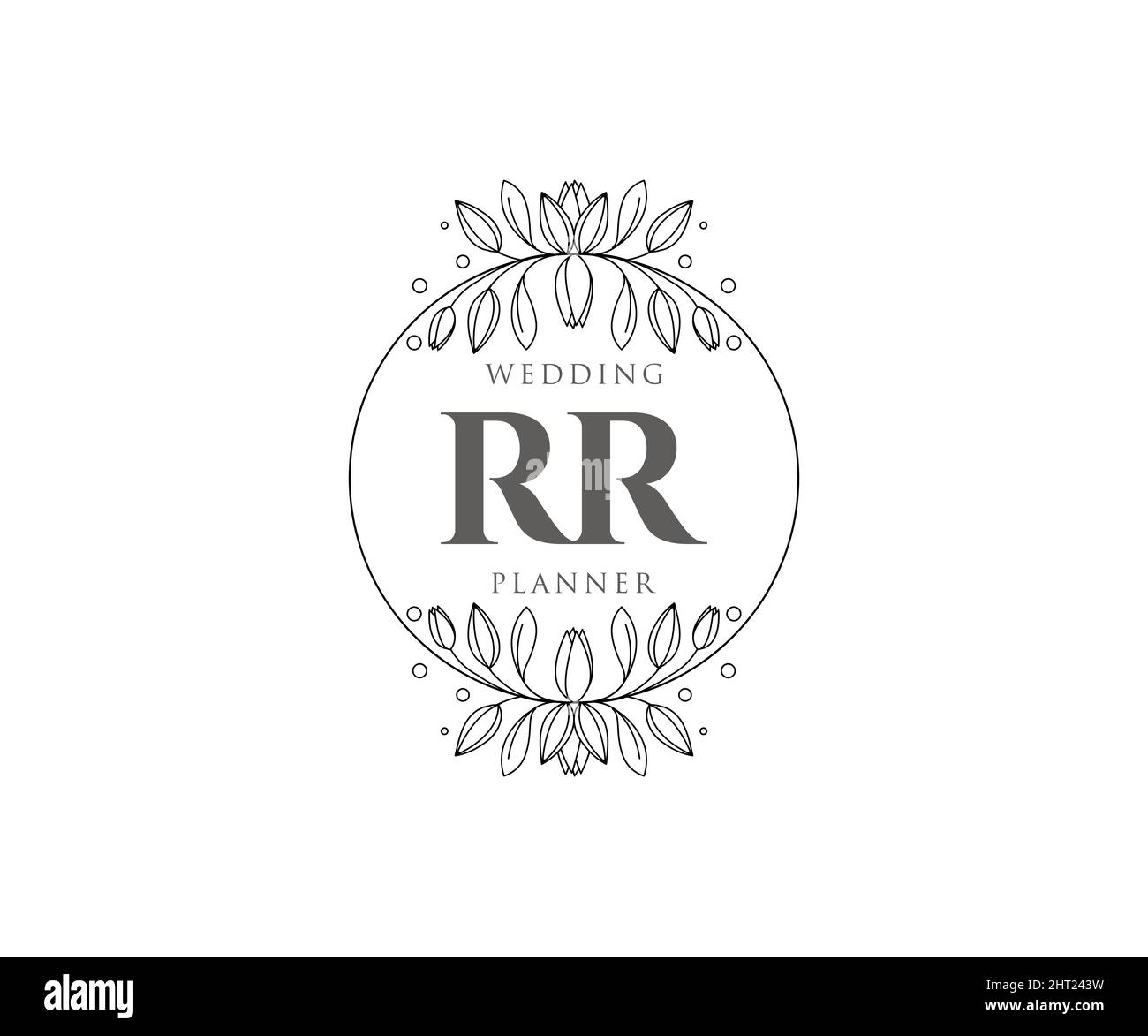 RR Initials letter Wedding monogram logos collection, hand drawn modern ...